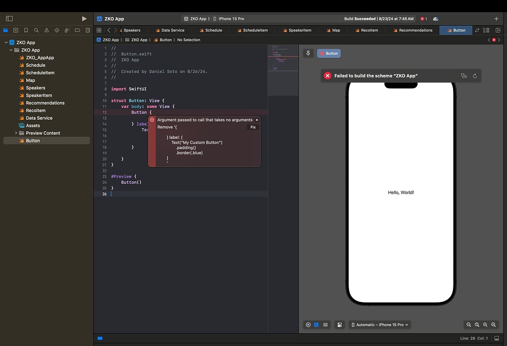Button Argument Passed to call that takes no arguments - General Discussion - CodeCrew Community